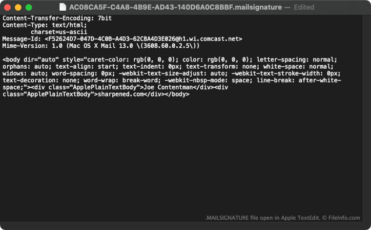 MAILSIGNATURE File - What is it and how do I open it?