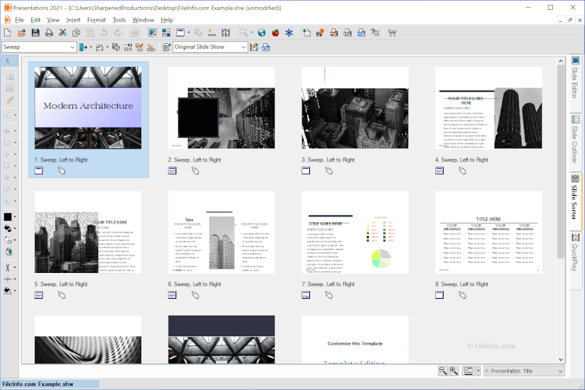 Corel Presentations 2021 - Supported File Formats