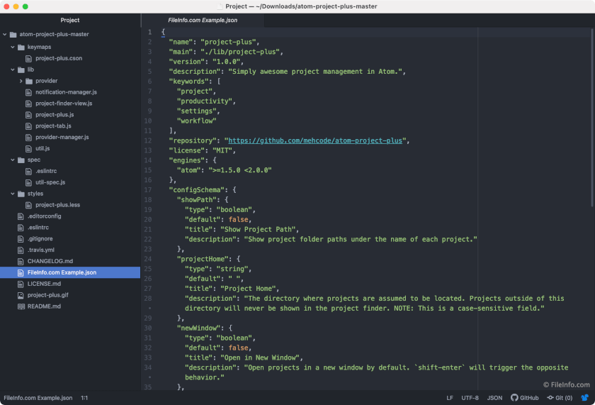 GitHub Atom 1.56 - Supported File Formats